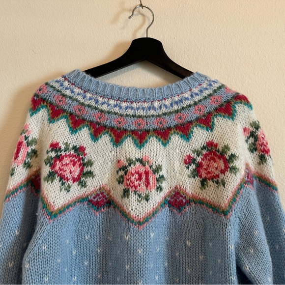 Sundance | Sweaters | Sundance Irish Cottage Rose Fair Isle Cardigan ...